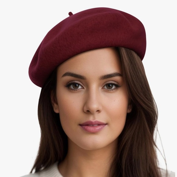 C&D | Accessories | Chic Maroon Beret For Women | Poshmark